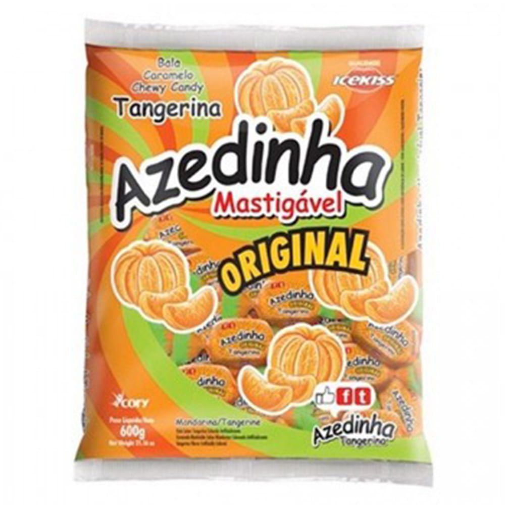 Bala Azedinha Mastigavel Tangerina 600g - Icekiss - Doceria TendTudo
