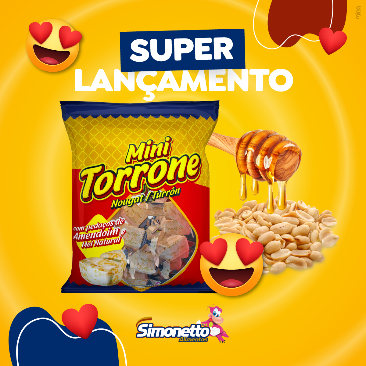Bala Mini Torrone 400g - Simonetto - Doceria Tend