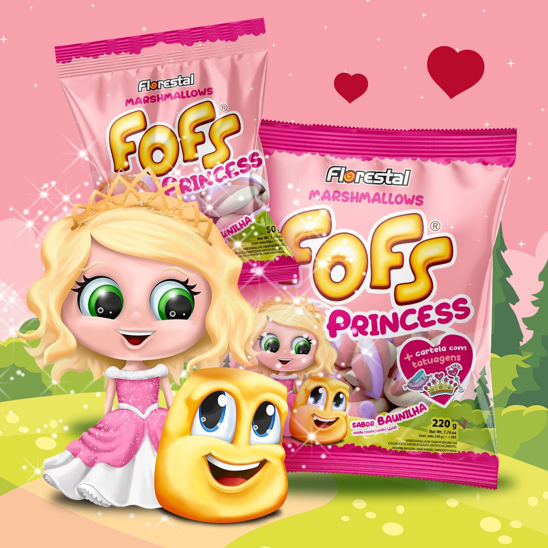 Marshmallow Princesas 220g - Florestal - Doceria Tend